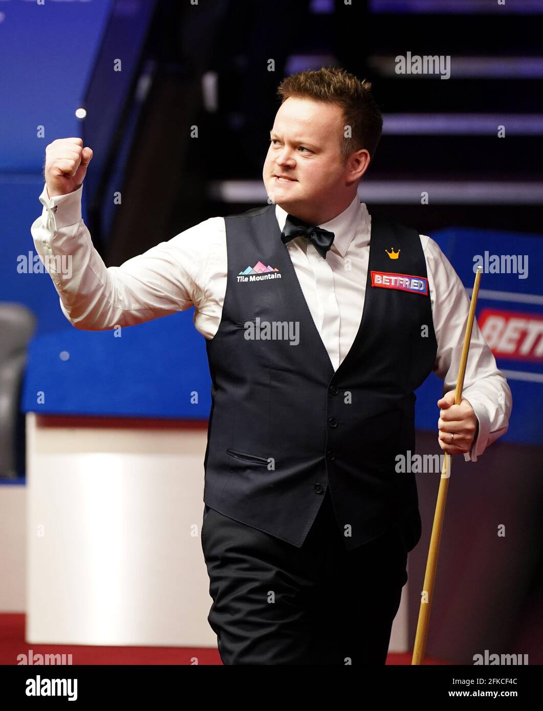England's Shaun Murphy celebrates during day 14 of the Betfred World ...