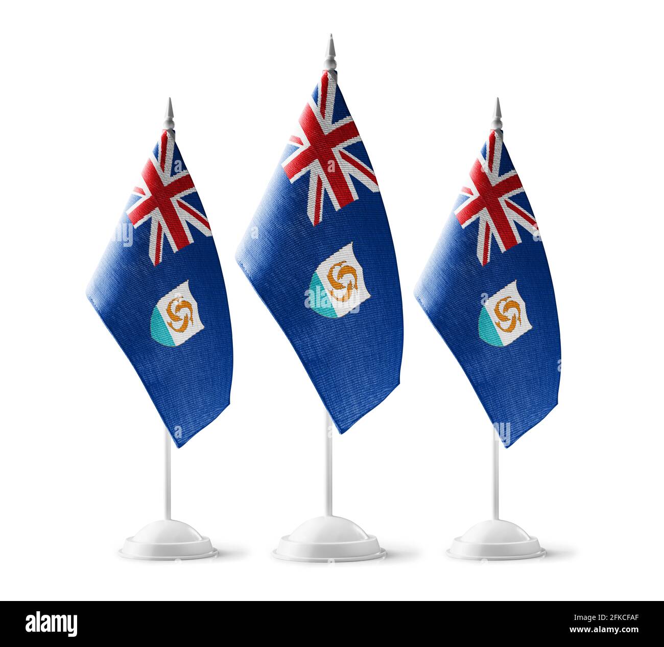 Small national flags of the Anguilla on a white background Stock Photo ...