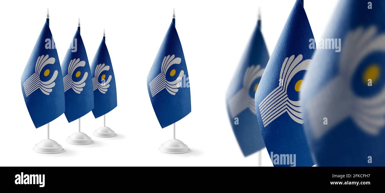 Set of CIS national flags on a white background Stock Photo - Alamy