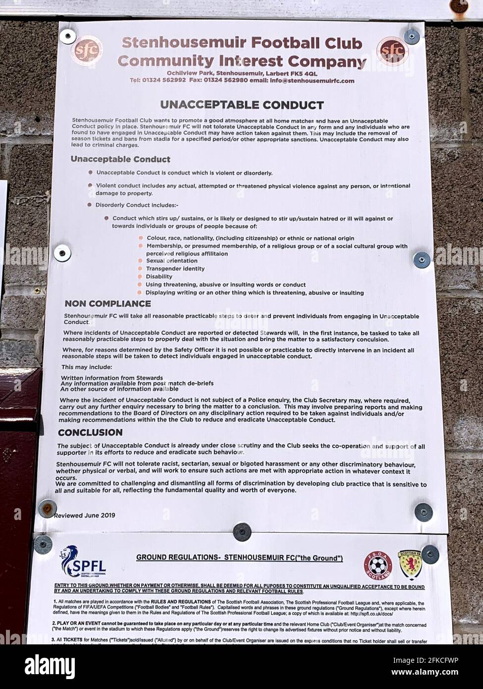 Ochilview stadium hi-res stock photography and images - Alamy