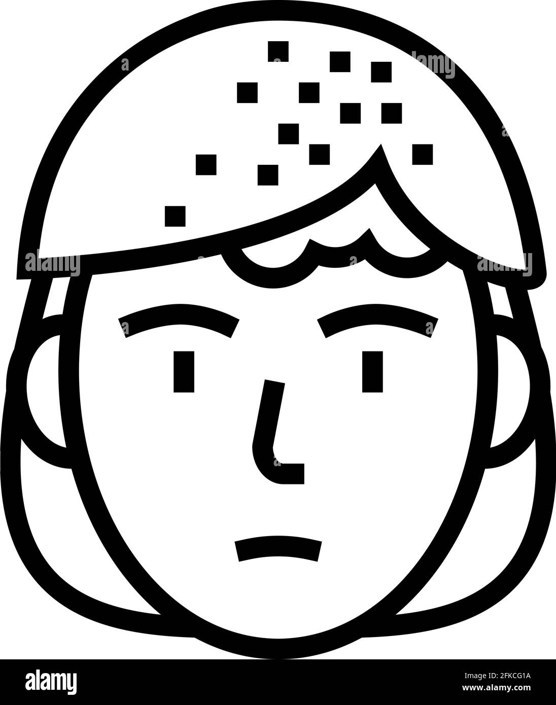 Seborrheic Dermatitis Line Icon Vector Illustration Stock Vector Image