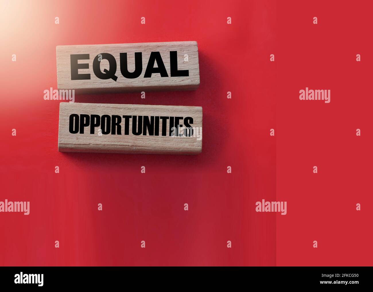 Equal Opportunities words on wooden blocks. Equality concept Stock ...