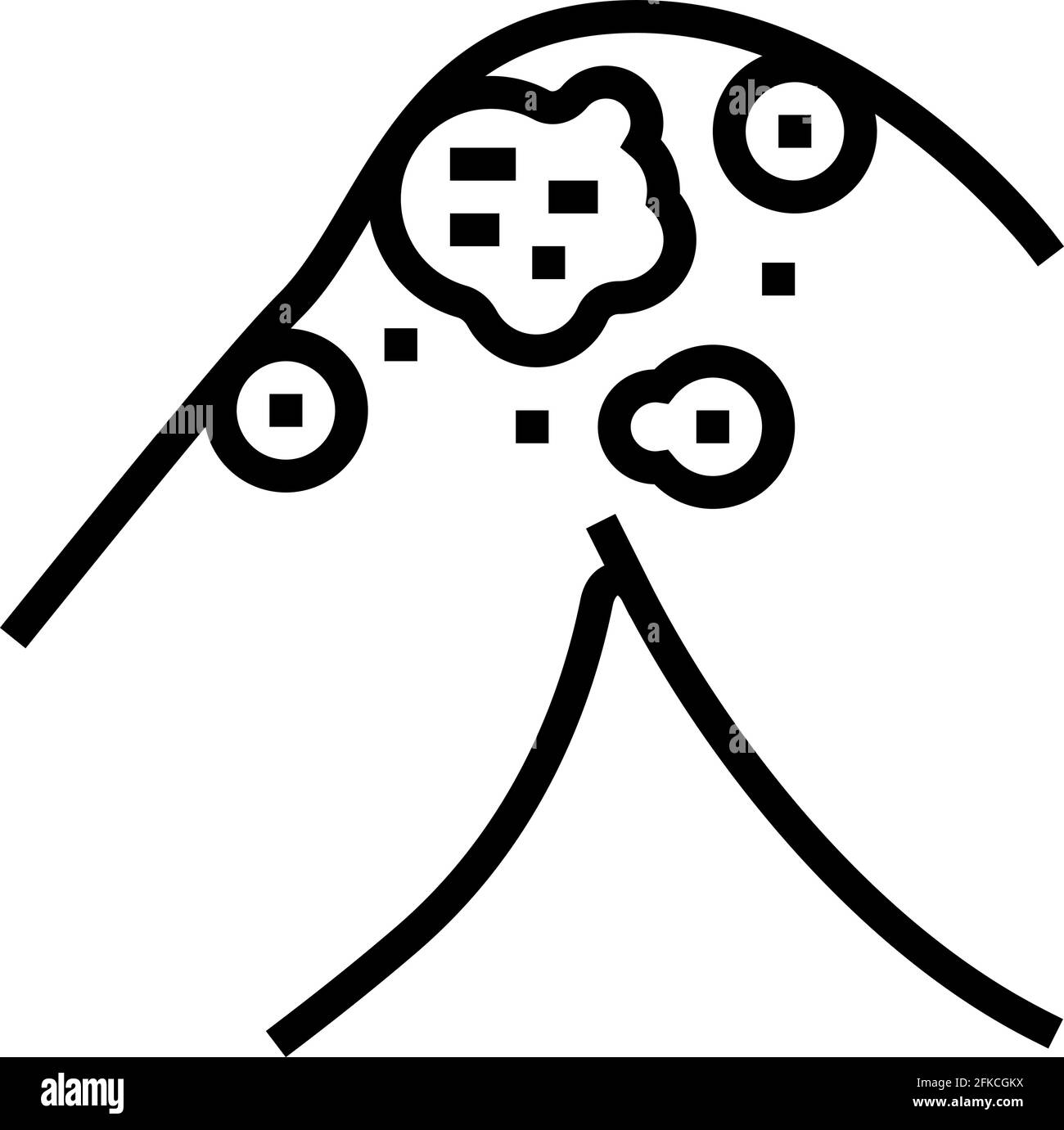 atopic dermatitis line icon vector illustration Stock Vector Image ...