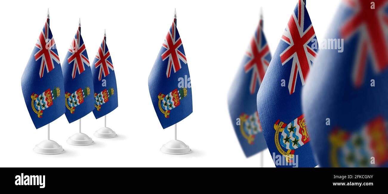 Set of Cayman Islands national flags on a white background Stock Photo ...