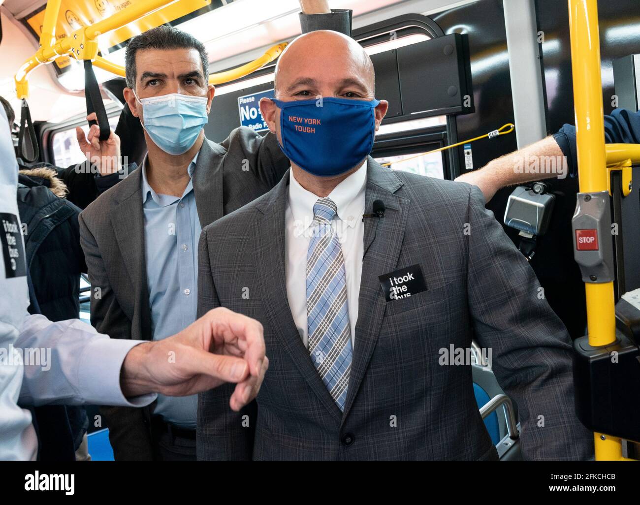 President, MTA bus Craig Cipriano and City Council Member Ydanis ...
