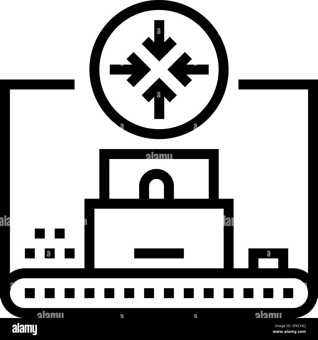compression pharmaceutical production line icon vector illustration ...