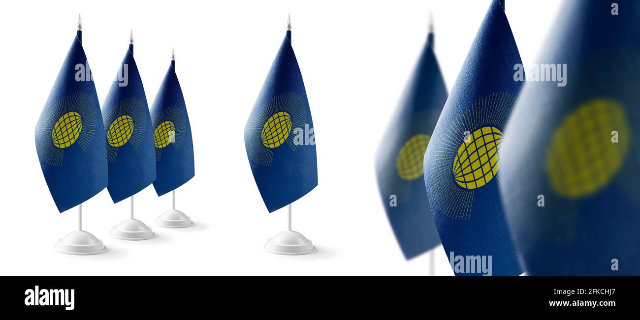 Set of Commonwealth national flags on a white background Stock Photo ...