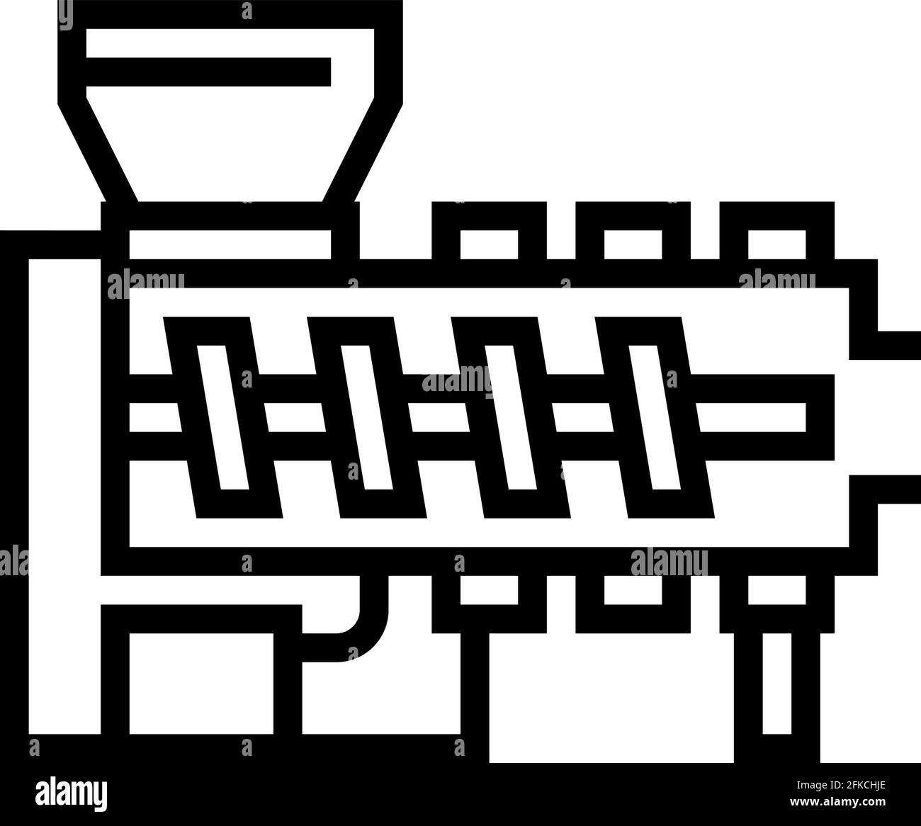 hot melt extrusion pharmaceutical production line icon vector ...