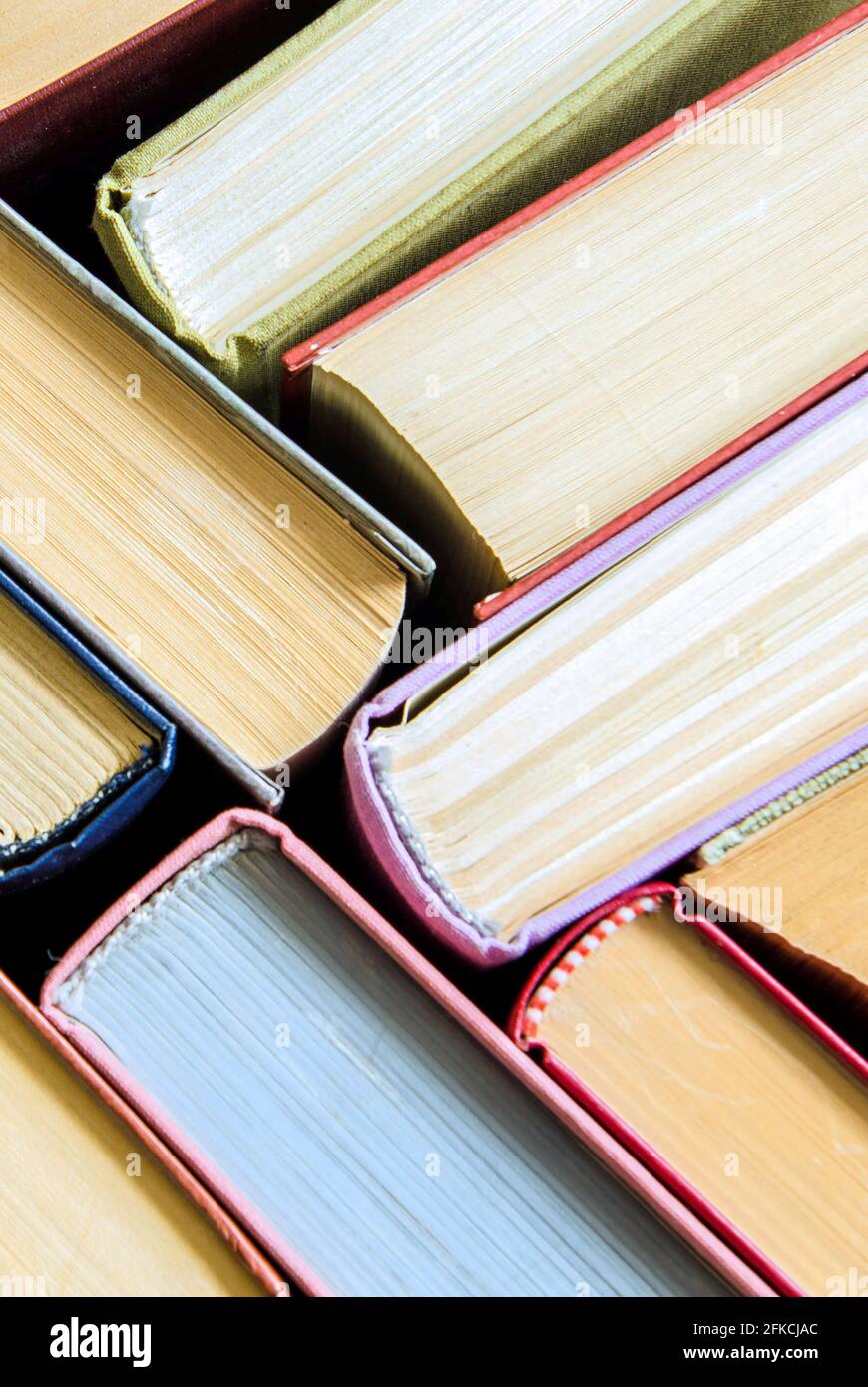 Stack of colorful books. Education background. Vertical image Stock ... Stack of colorful books. Education background. Vertical image Stock ...