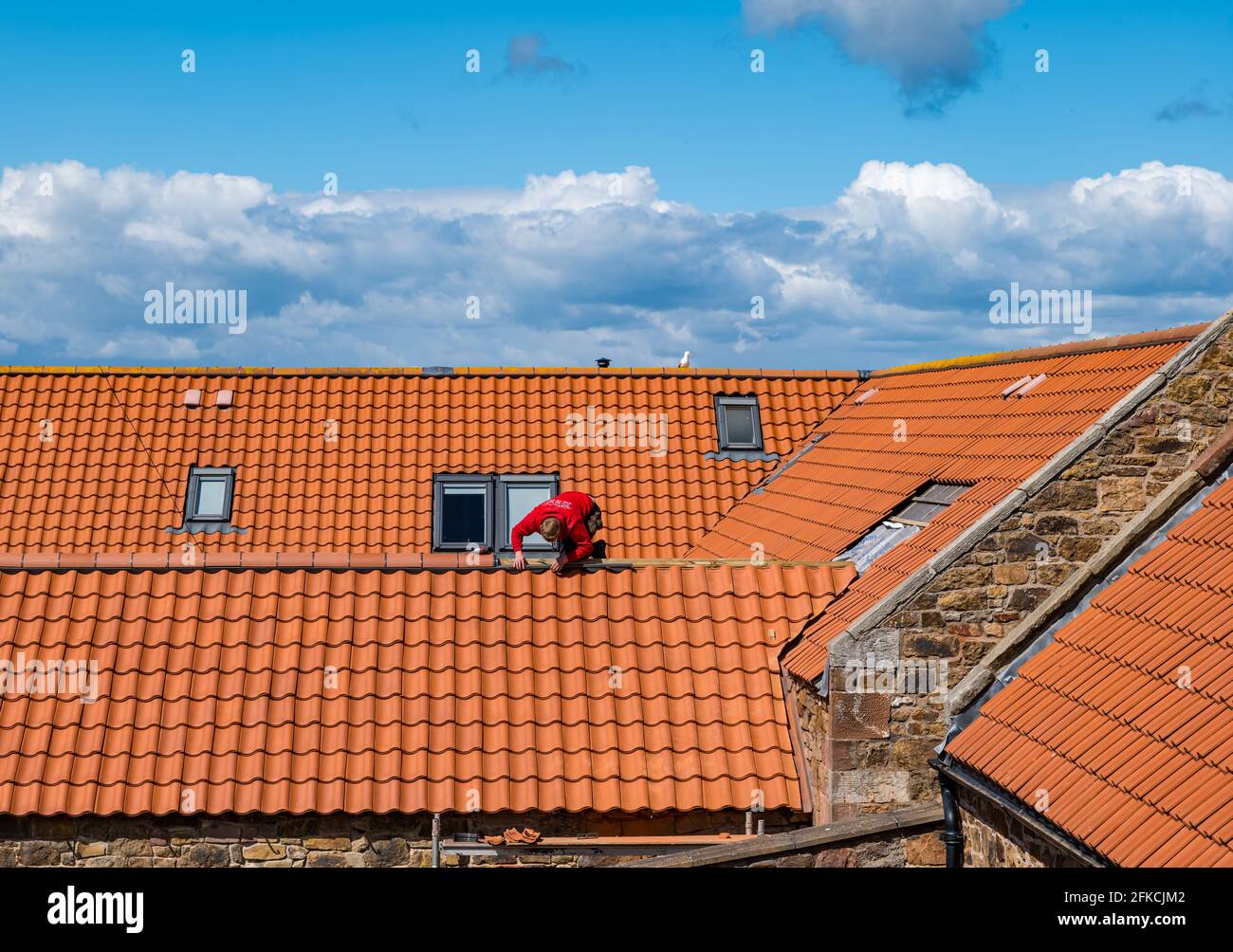 Red pantile roofs hi-res stock photography and images - Alamy