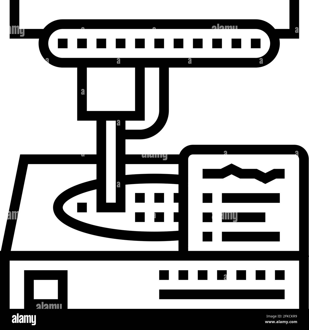 manufacturing factory equipment semiconductor line icon vector ...