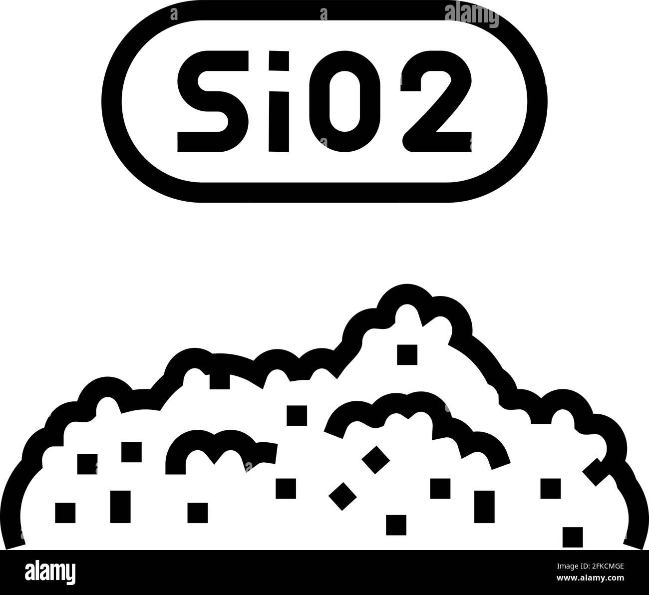 sio2 semiconductor manufacturing line icon vector illustration Stock ...