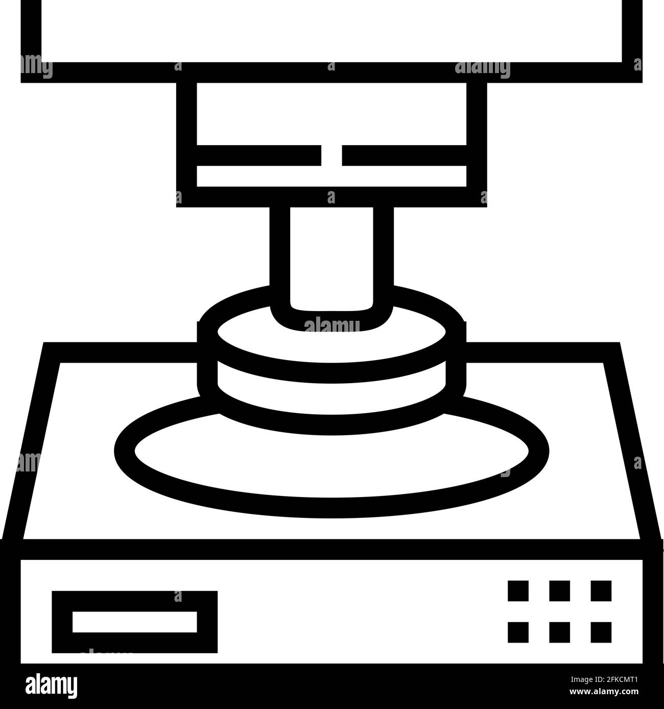 press equipment semiconductor manufacturing line icon vector ...