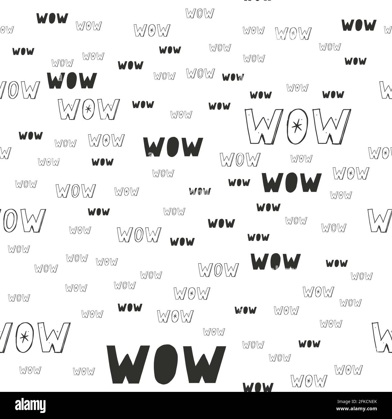 Vector seamless pattern drawn by hand. Curly black lines on a white ...