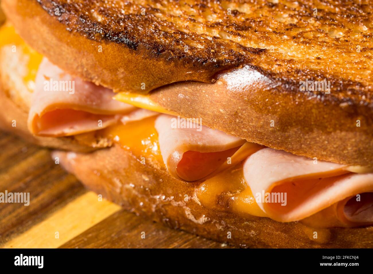 Homemade Ham and Grilled Cheese Sandwich with Cheddar Stock Photo - Alamy