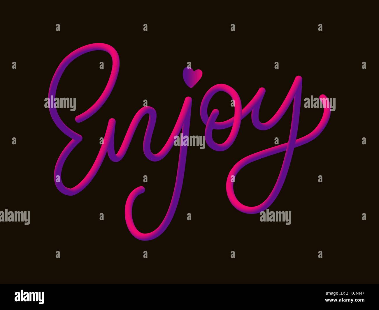 Enjoy inscription. Greeting card with calligraphy. Hand drawn lettering ...