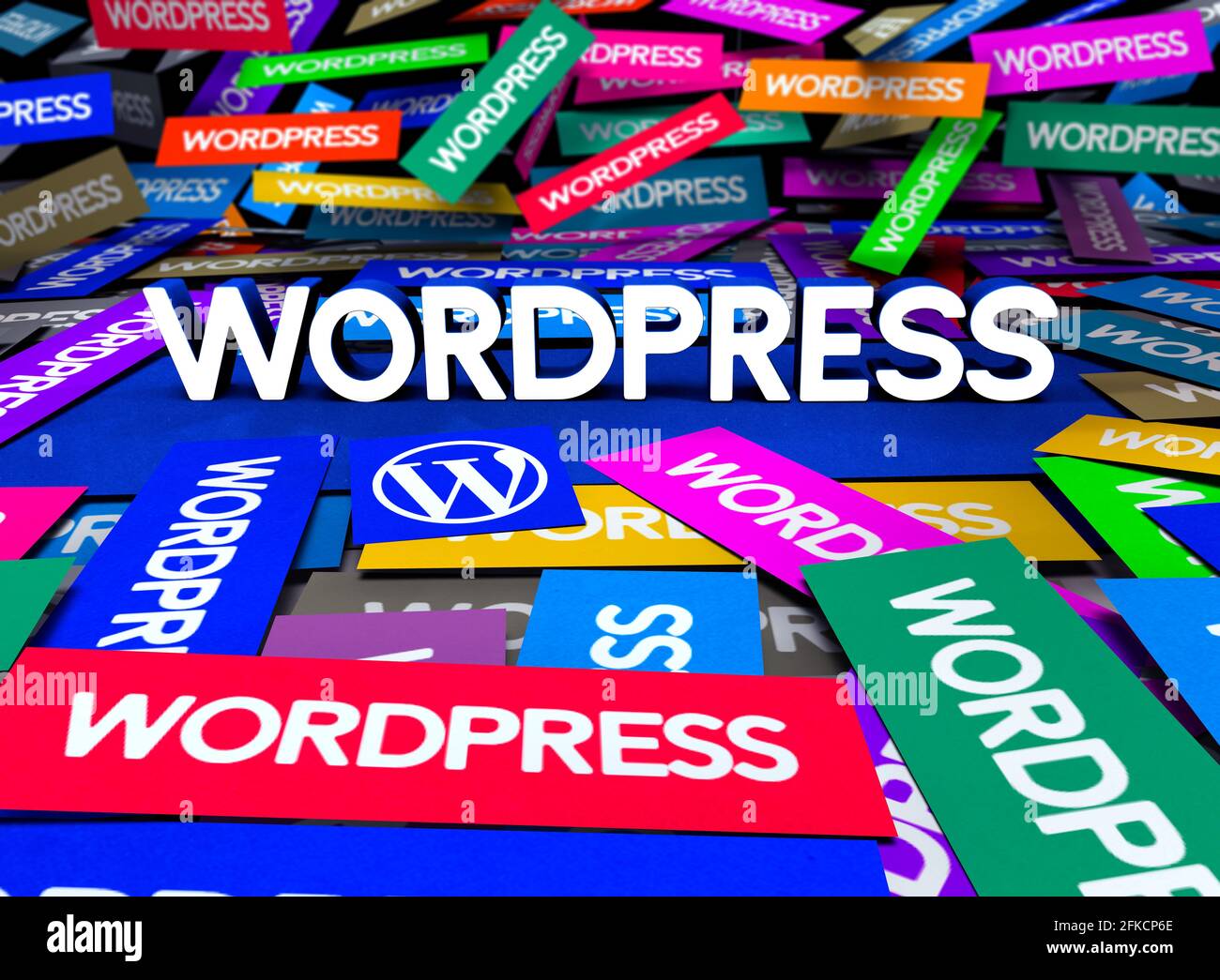 Wordpress; WordPress concept on background Stock Photo - Alamy