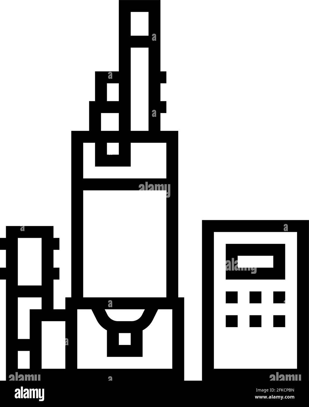 digital equipment semiconductor manufacturing line icon vector ...