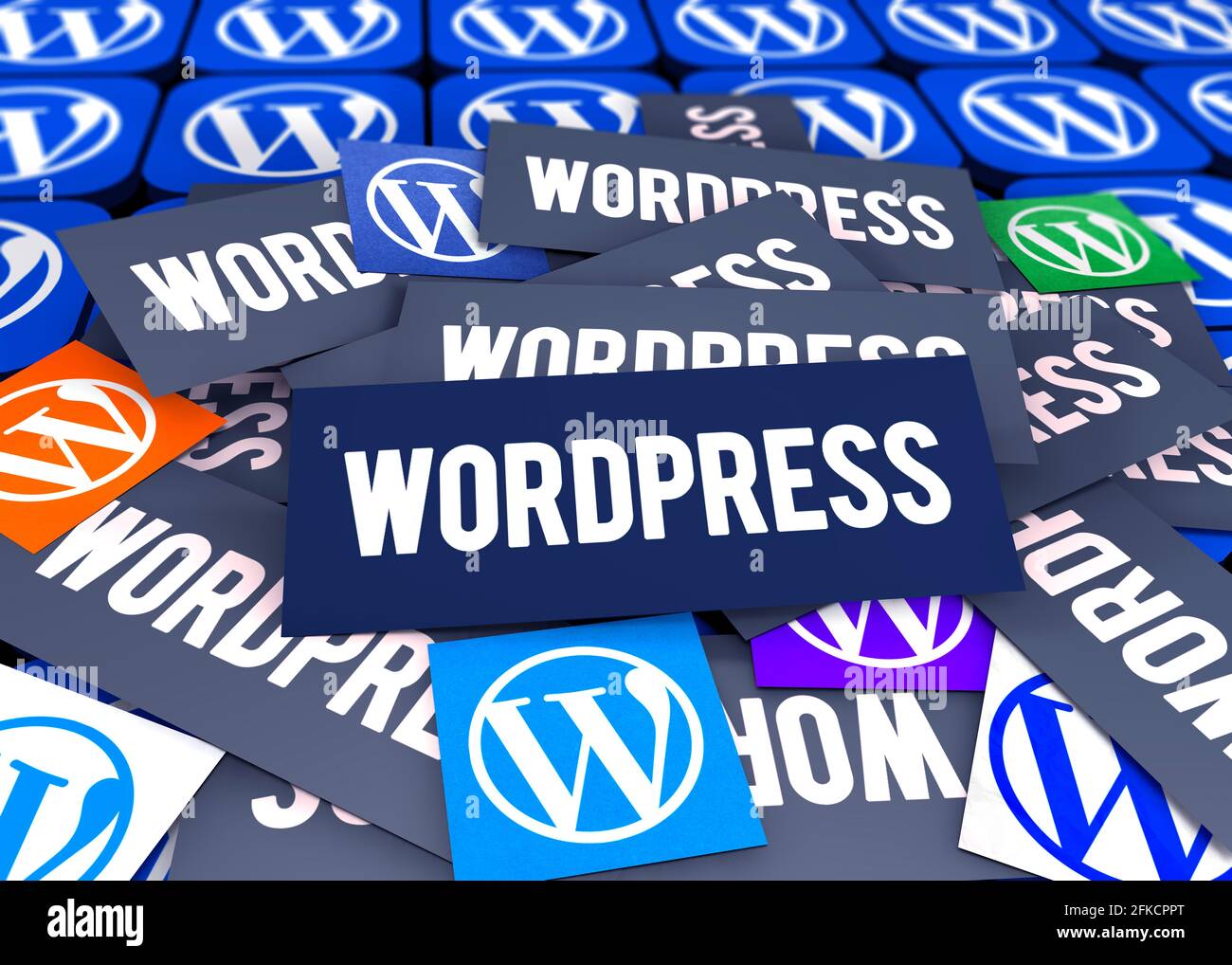 Wordpress; WordPress concept on background Stock Photo - Alamy