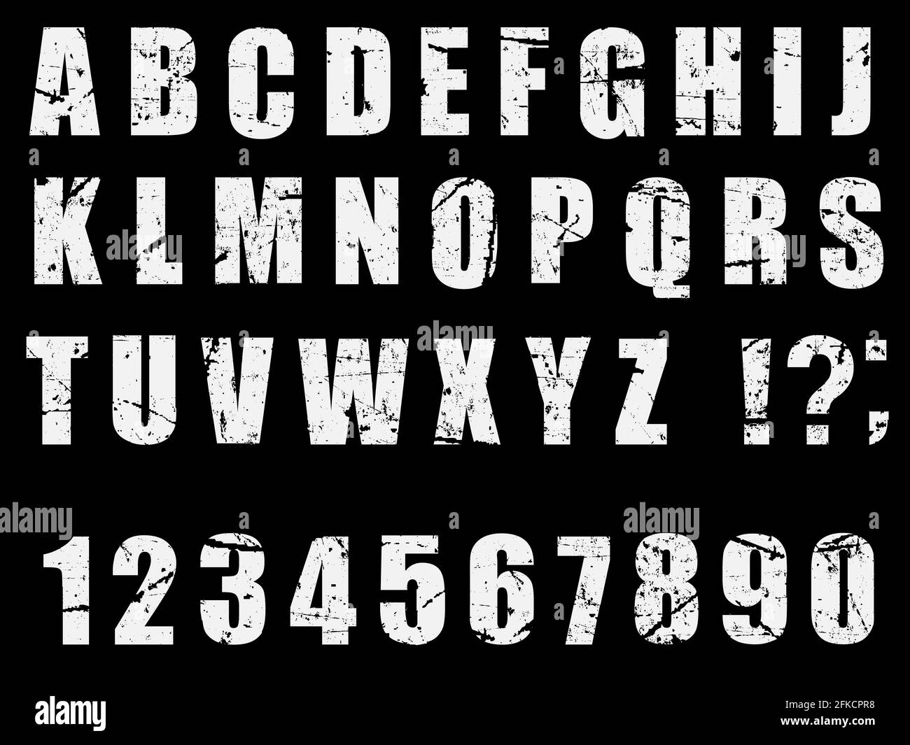 Grunge Distress Ink Splash Letters. Dirty Texture Letter Font. Alphabet ...