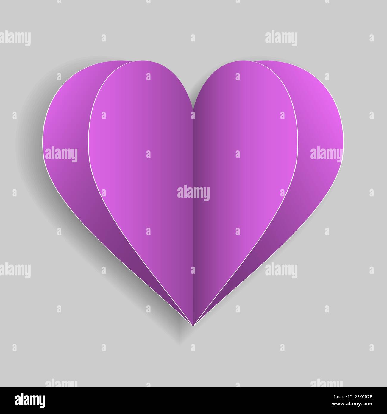 Paper cut heart. Vector illustration. Valentine's day abstract ...