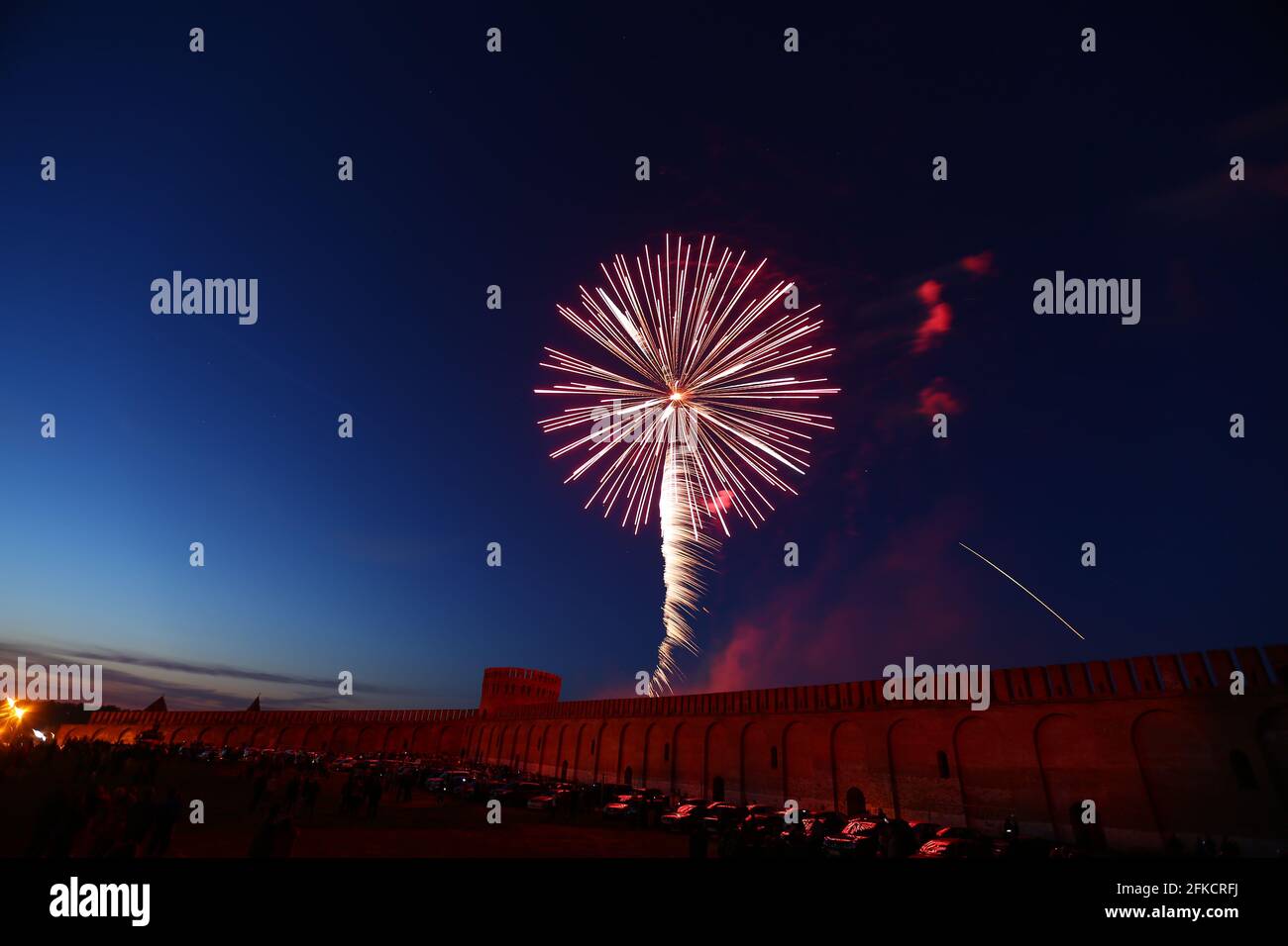 independence day and carnival festival in European city, colourful ...
