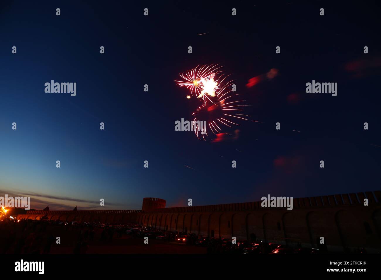 independence day and carnival festival in European city, colourful ...
