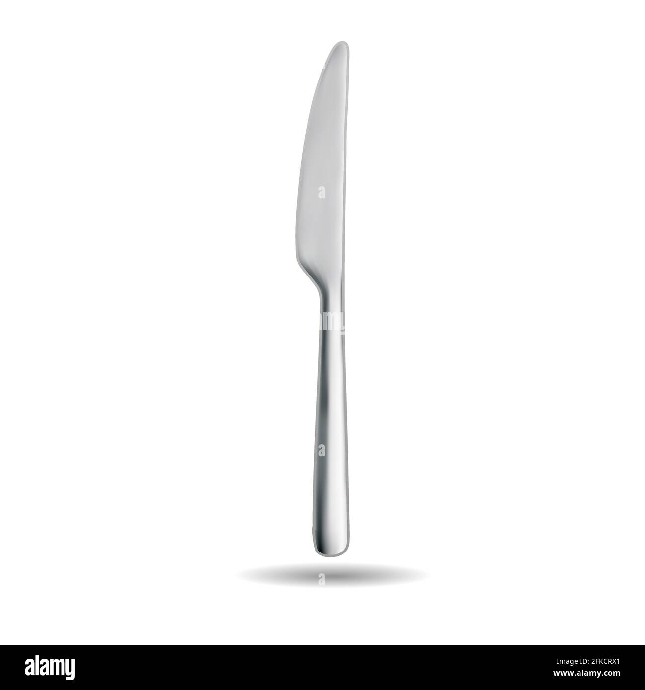 Vector illustration of realistic metal knife Template for your design ...