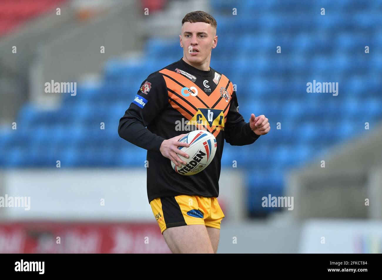 Jake Trueman (6) of Castleford Tigers during the warm up Stock Photo ...