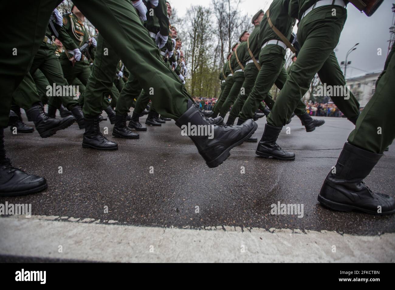 military holiday in city, parade of armed forces of country a solemn ...