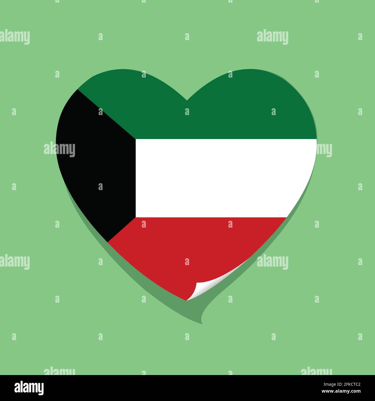 Love kuwait symbol heart flag hi-res stock photography and images - Alamy