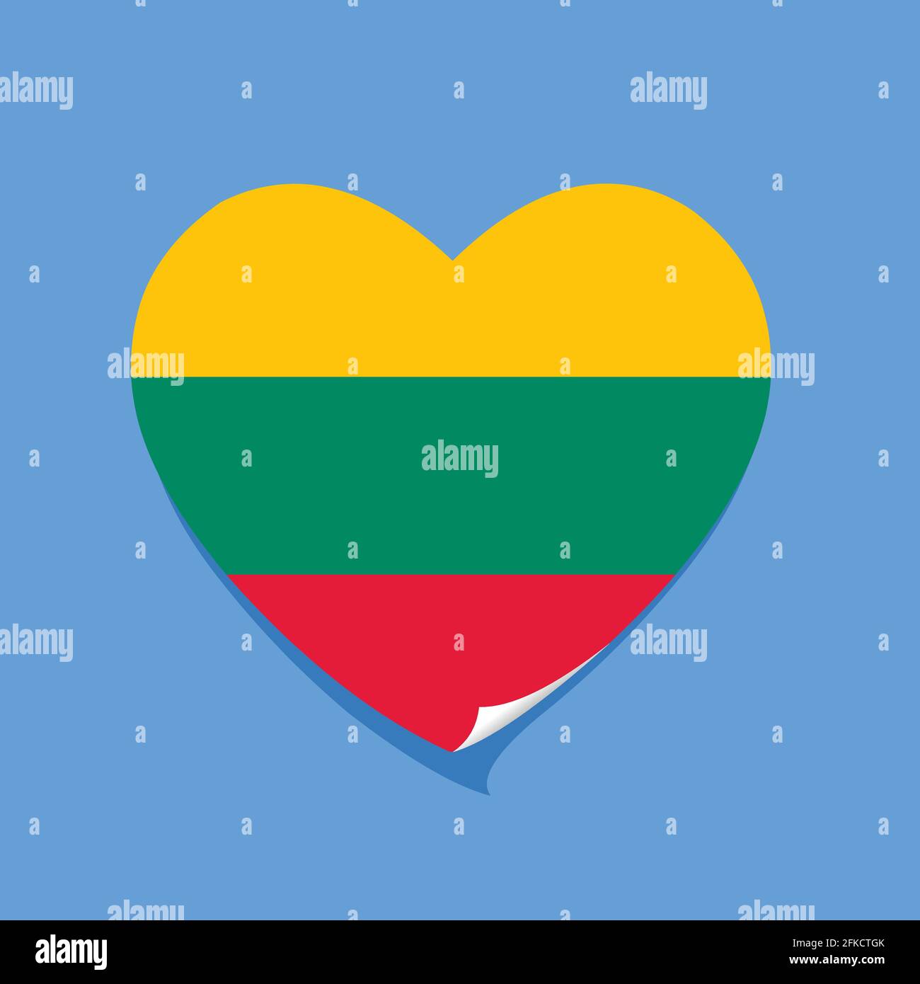 I love Lithuania flag heart vector illustration Stock Vector Image ...