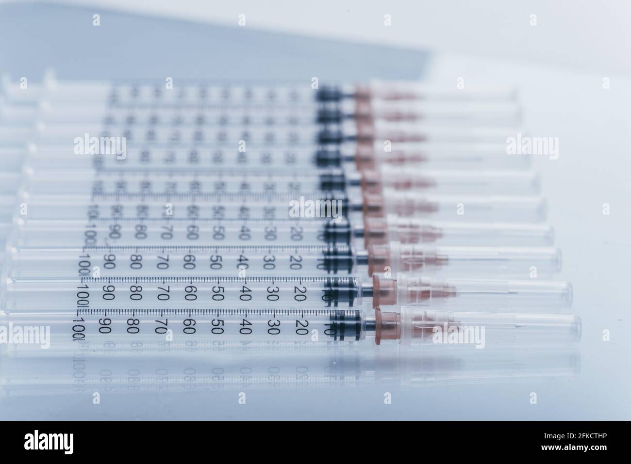 Medicine, Injection, vaccine and disposable syringe isolated, drug ...