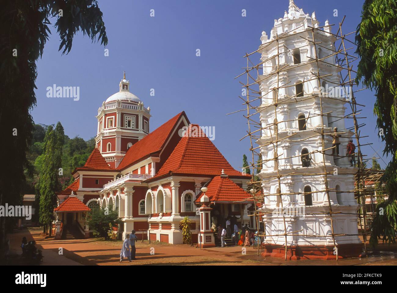 PONDA, GOA STATE, INDIA - Shantadurga Hindu temple, built 1738 Stock ...