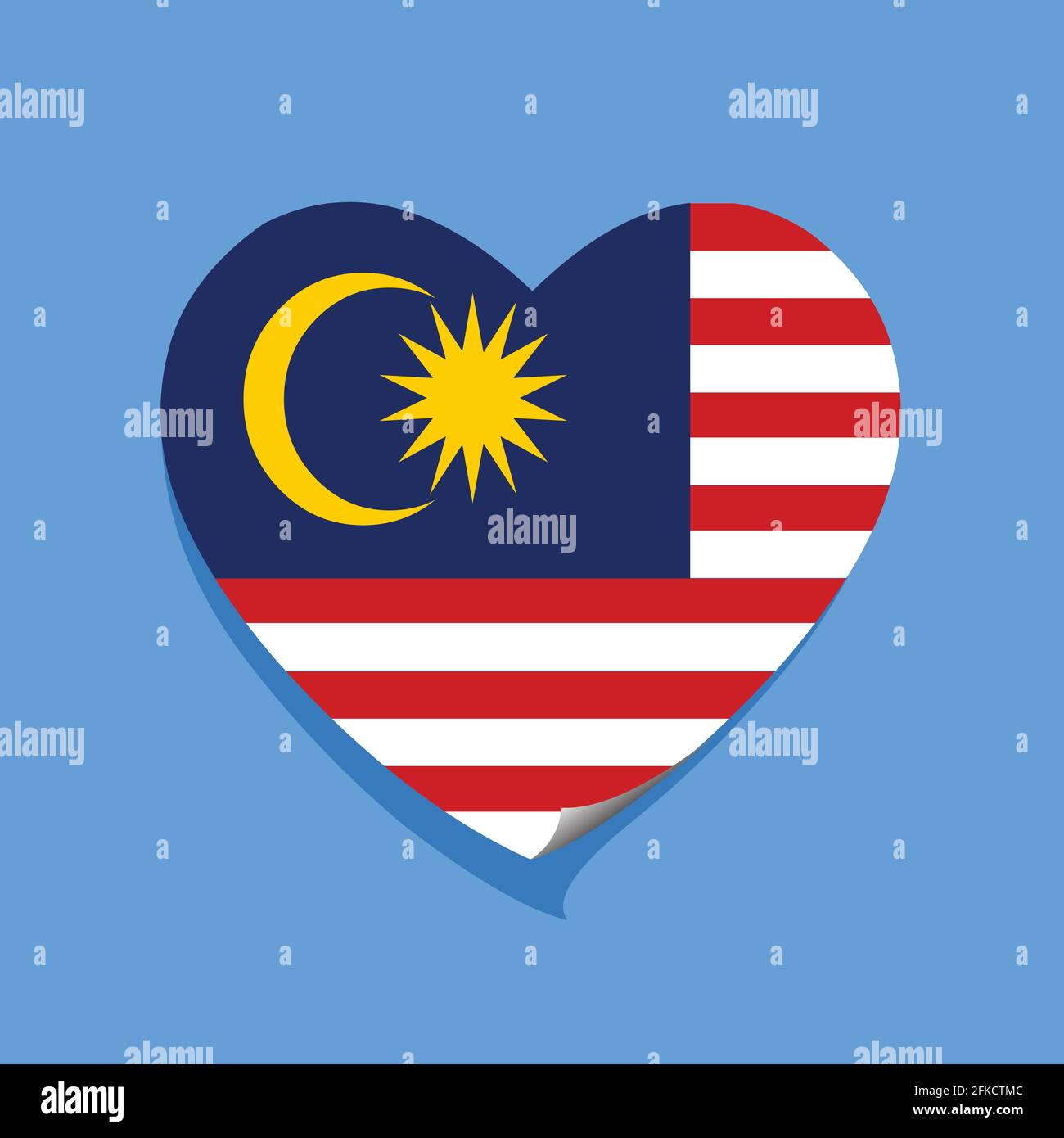I love Malaysia flag heart vector illustration Stock Vector Image & Art ...