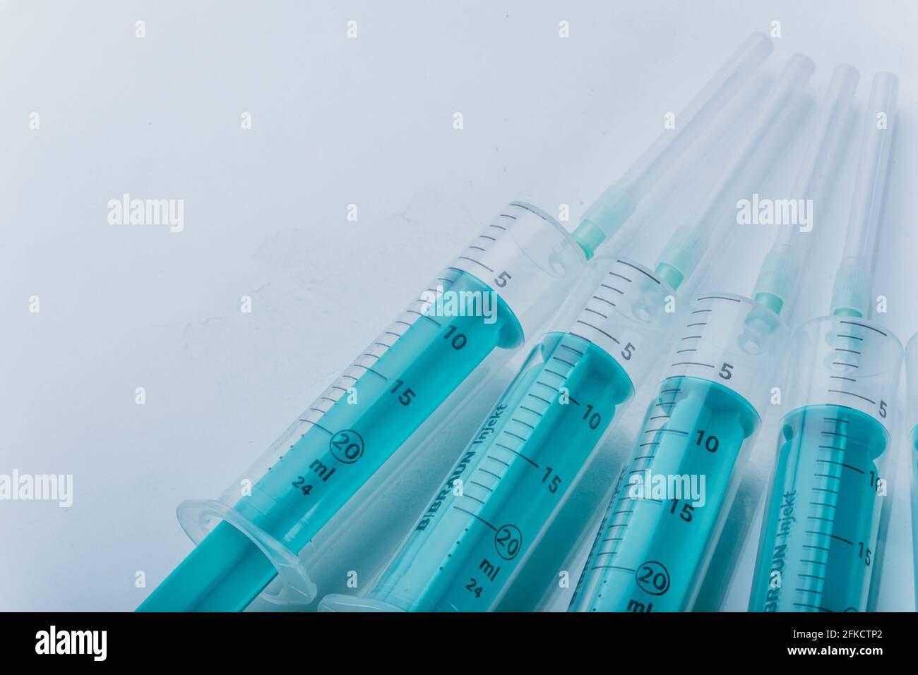 Medicine, Injection, vaccine and disposable syringe isolated, drug ...