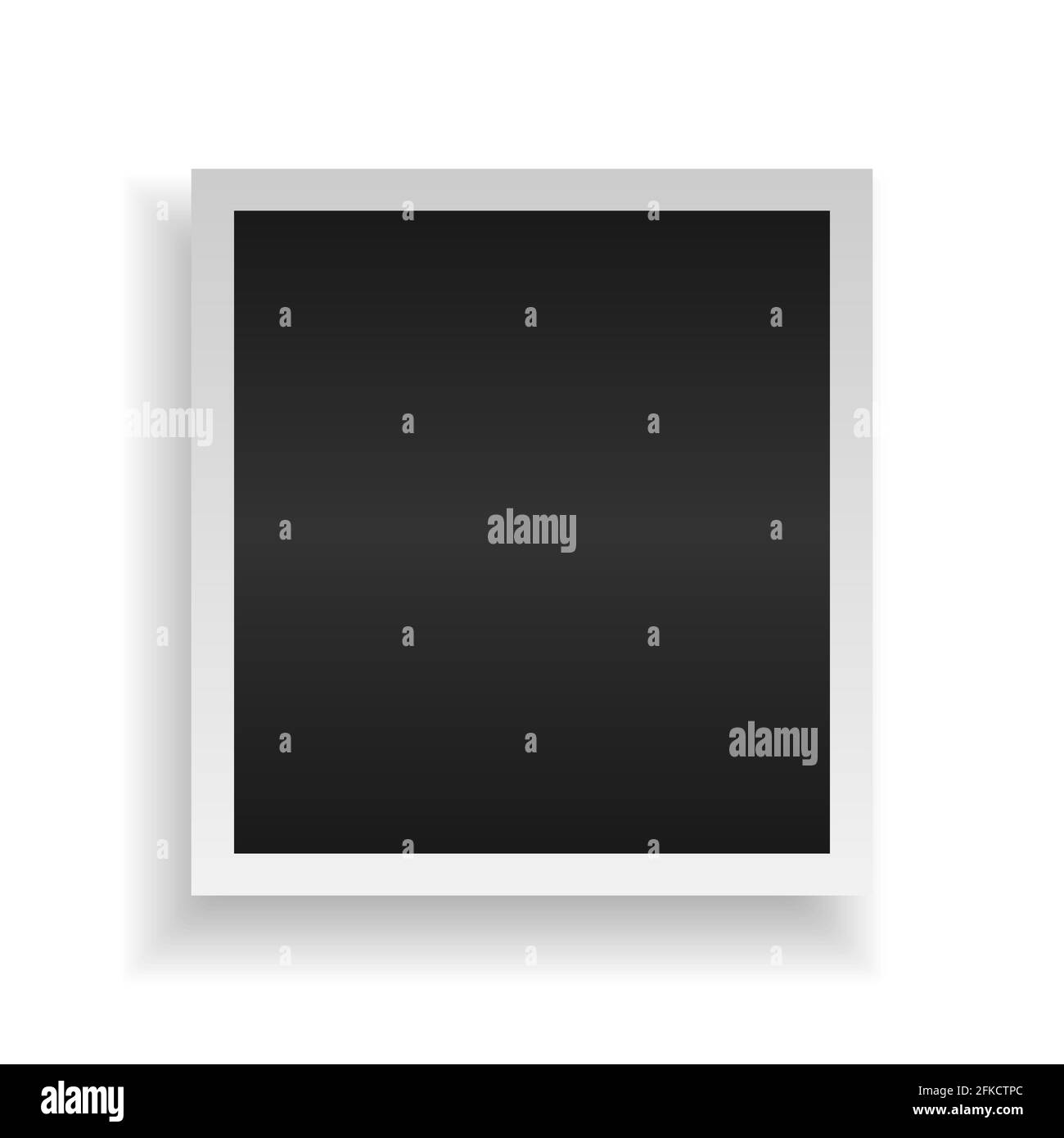 Realistic vector photo frame. Template photo design. Vector ...