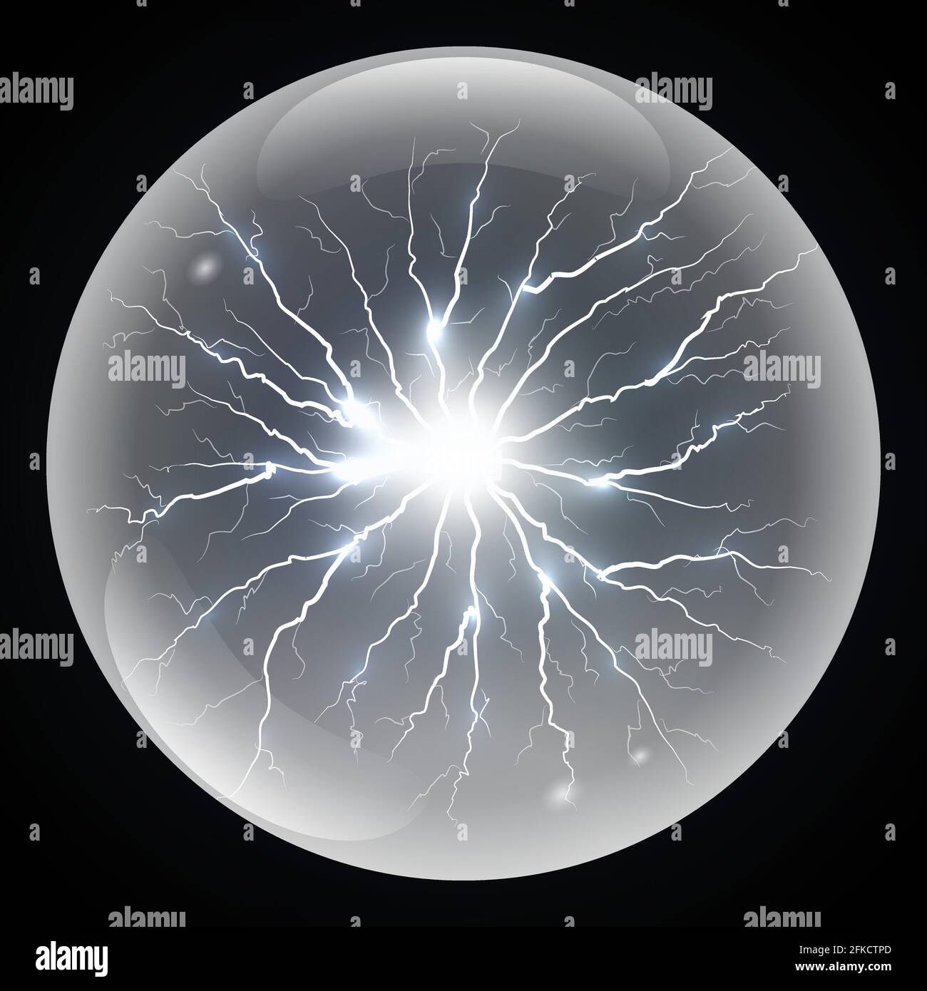 Vector ball lightning or electricity blast storm. flash light Template ...