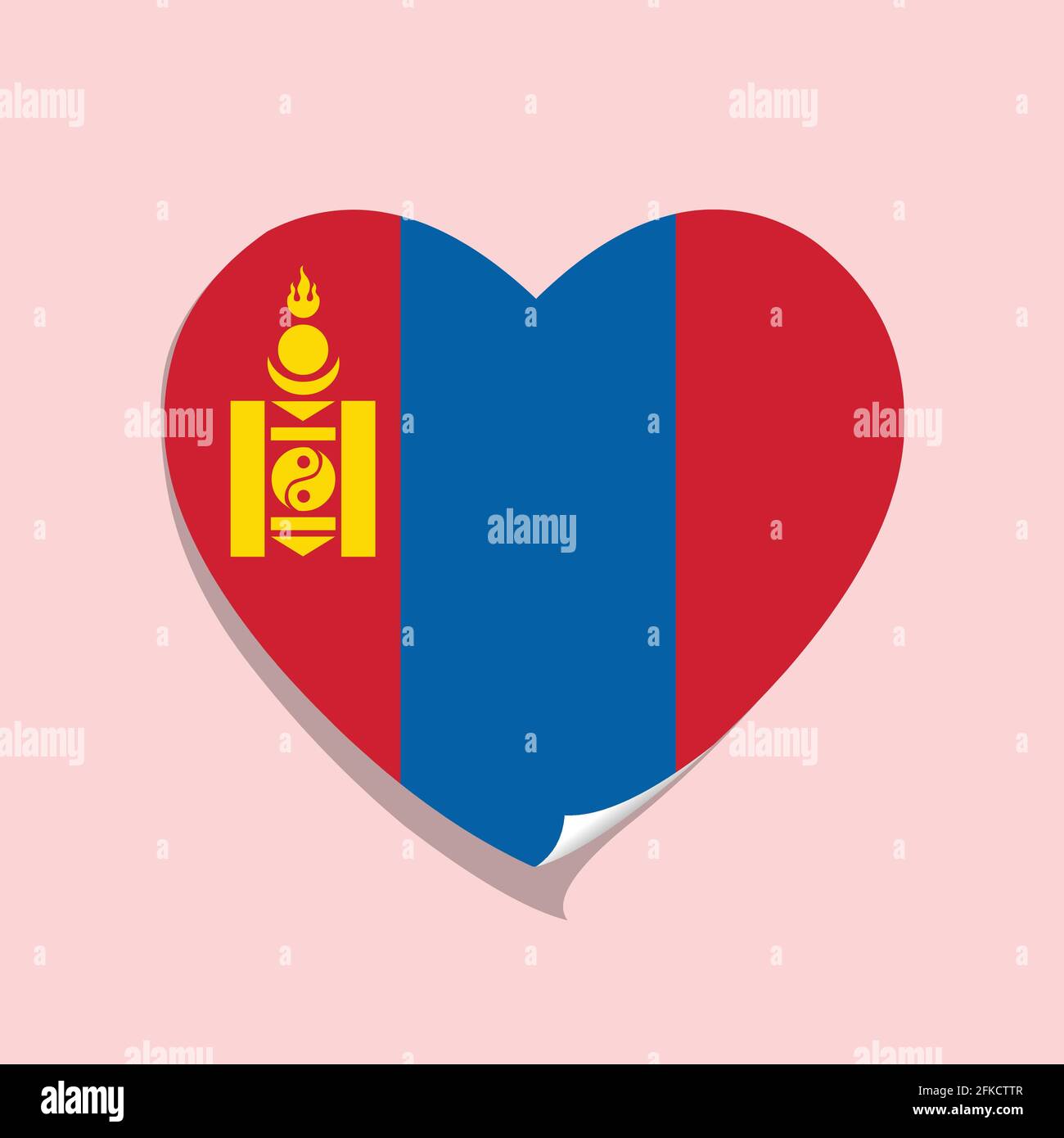 I love Mongolia flag heart vector illustration Stock Vector Image & Art ...