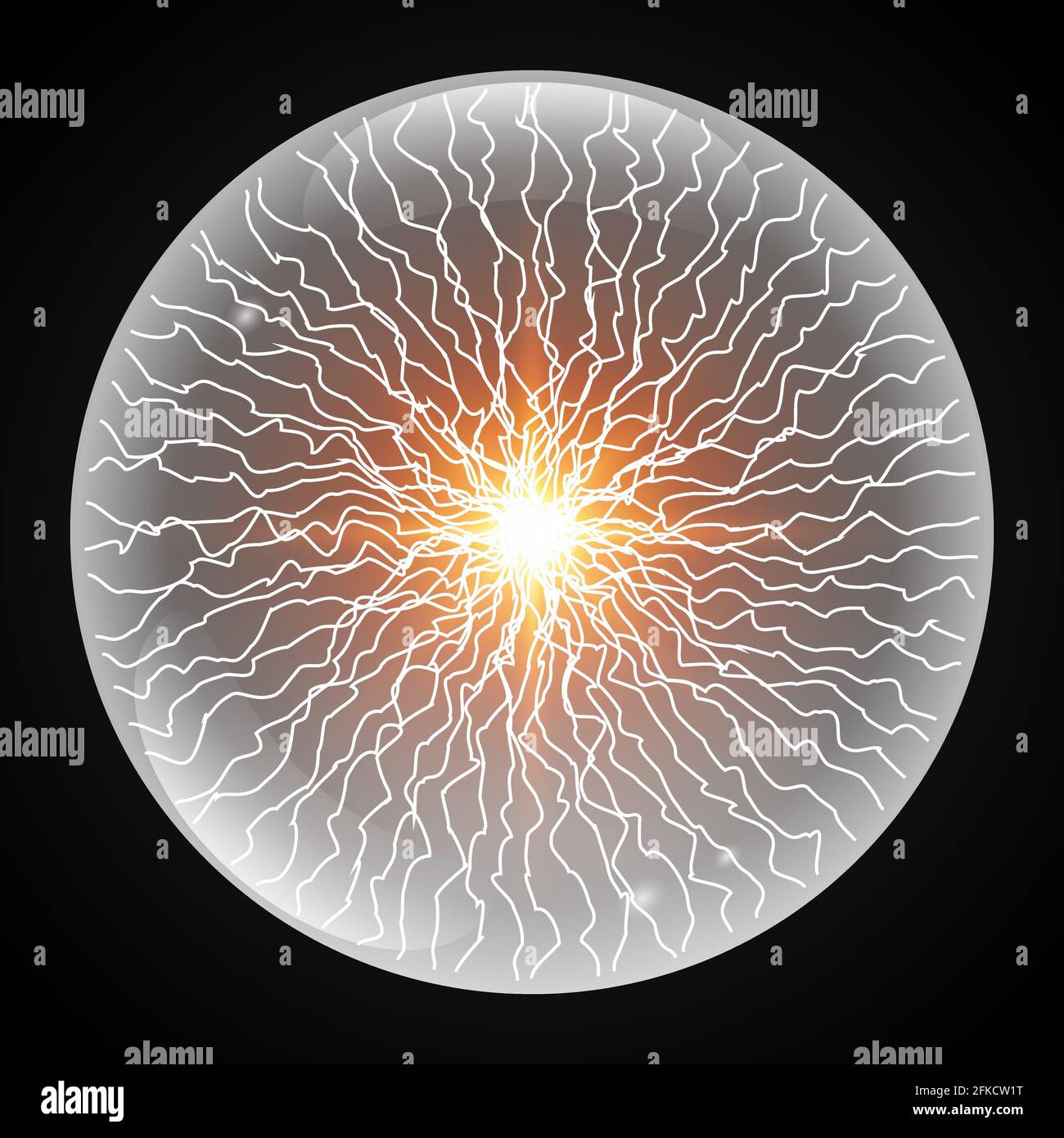Vector ball lightning or electricity blast storm. flash light Template ...