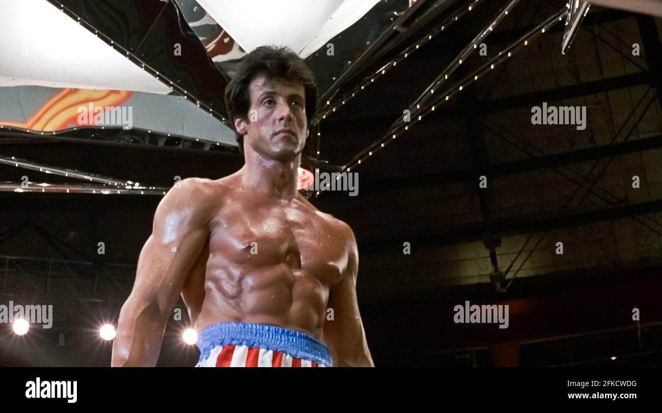 USA. Sylvester Stallone in a scene from (C)MGM/UA film: Rocky IV (1985 ...
