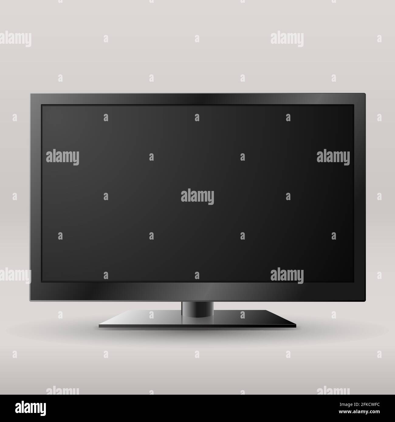 TV, modern blank screen lcd, led with shadow on white background ...
