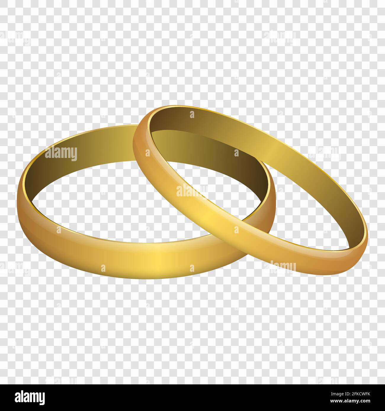 3d Gold Wedding Rings Isolated Template for your design Stock Vector ...