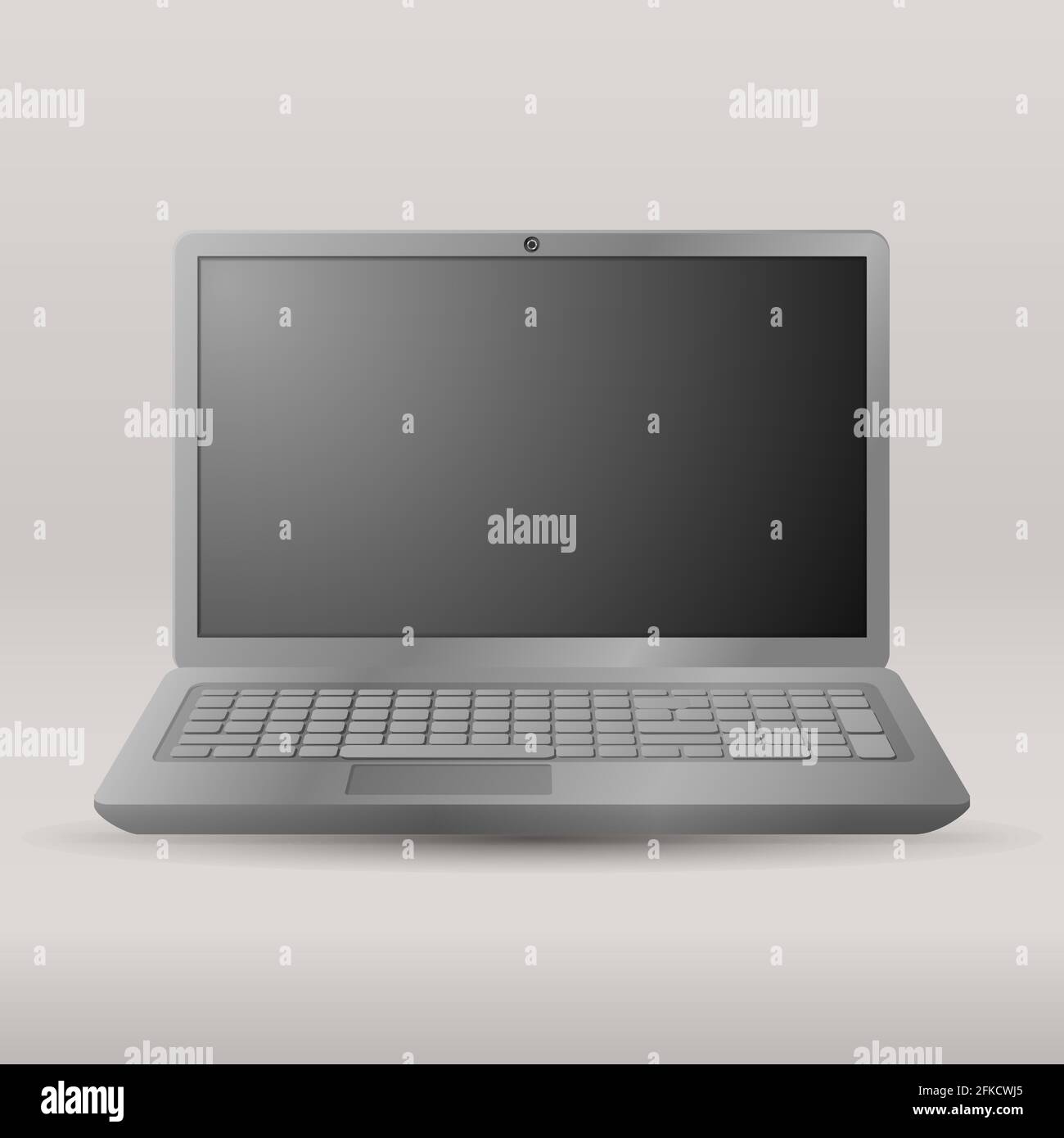 Realistic Laptop Isolated on transparent Background. Vector ...