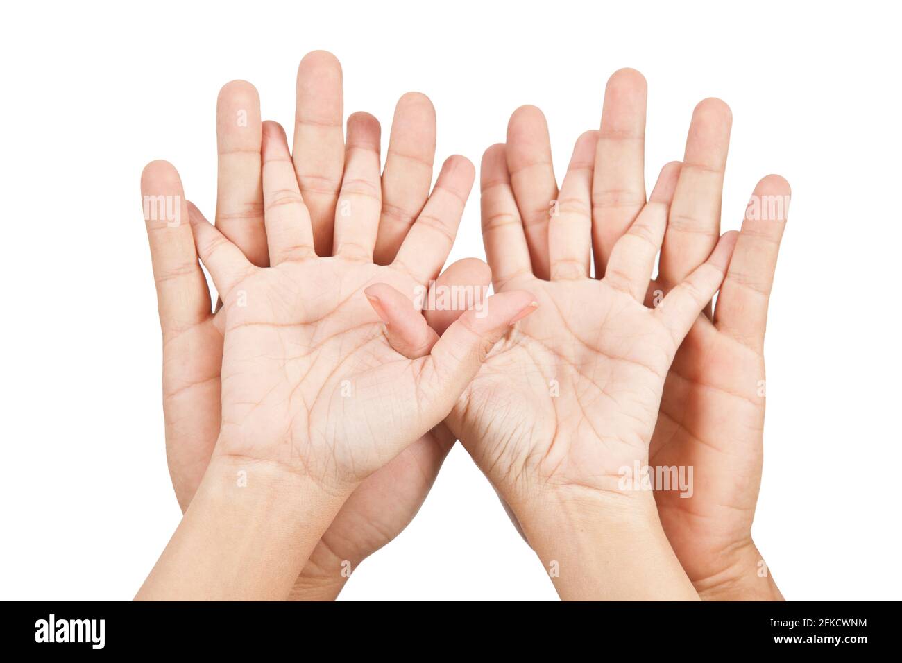 Number three woman hand Cut Out Stock Images & Pictures - Alamy