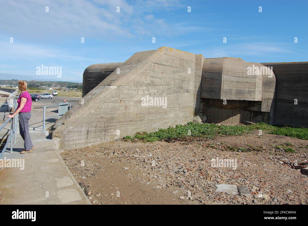 German Bunker Jersey concrete battery gun site St Ouens Bay Second ...