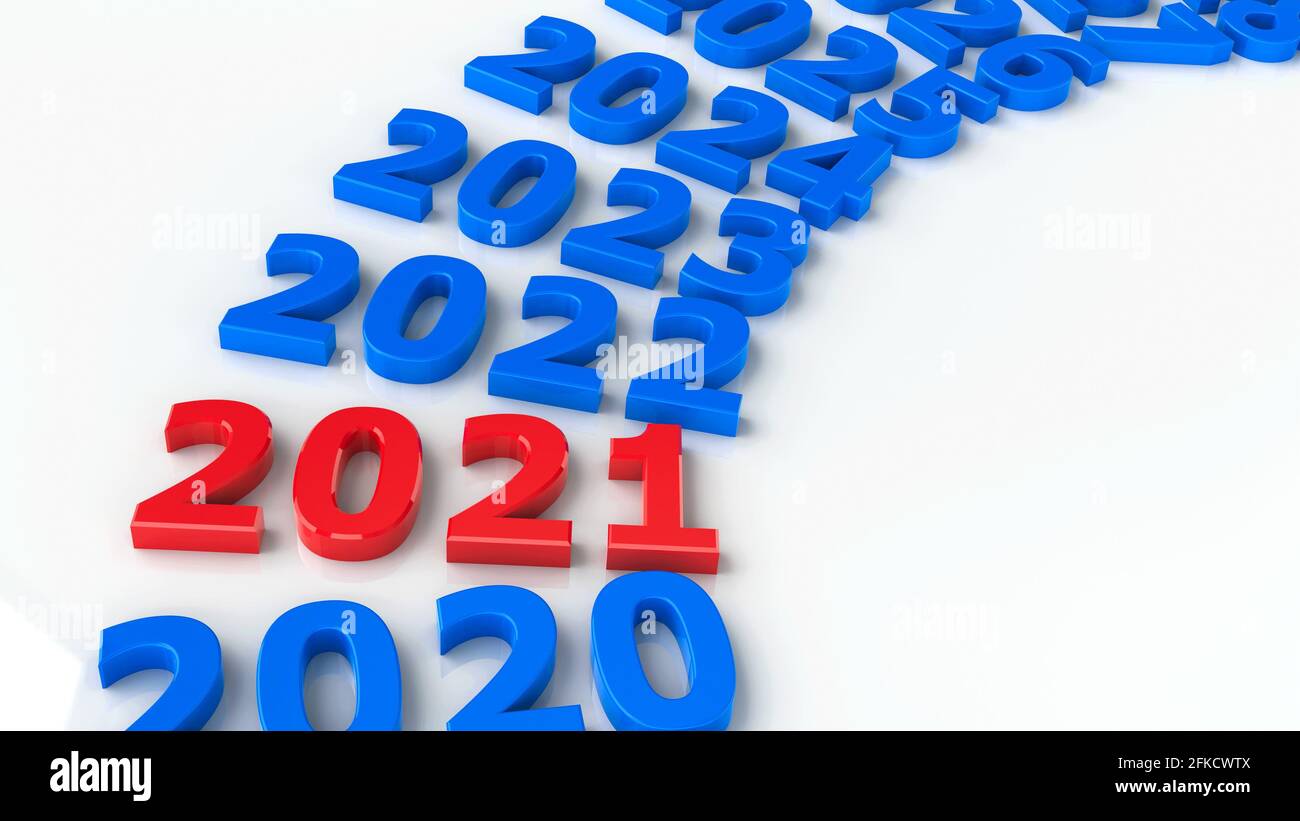 2021 future in the circle represents the new year 2021, three ...