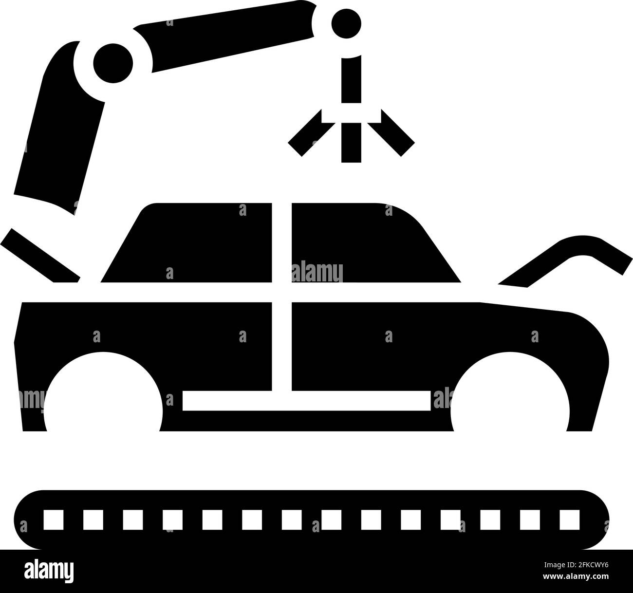 apply primer on car body glyph icon vector illustration Stock Vector ...