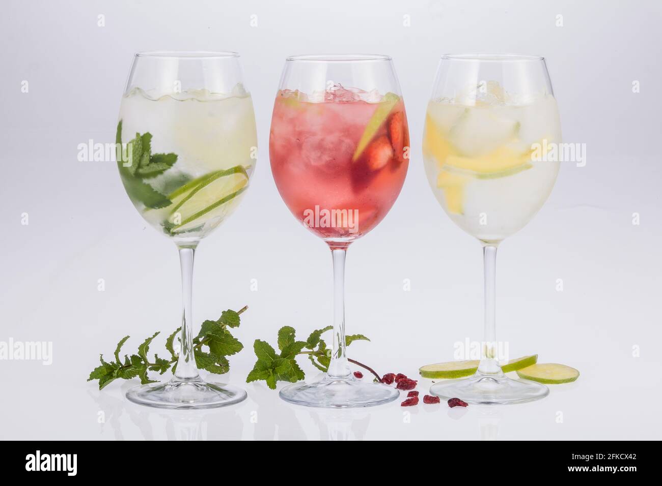 Cocktails - three different drinks with alcohol Stock Photo - Alamy