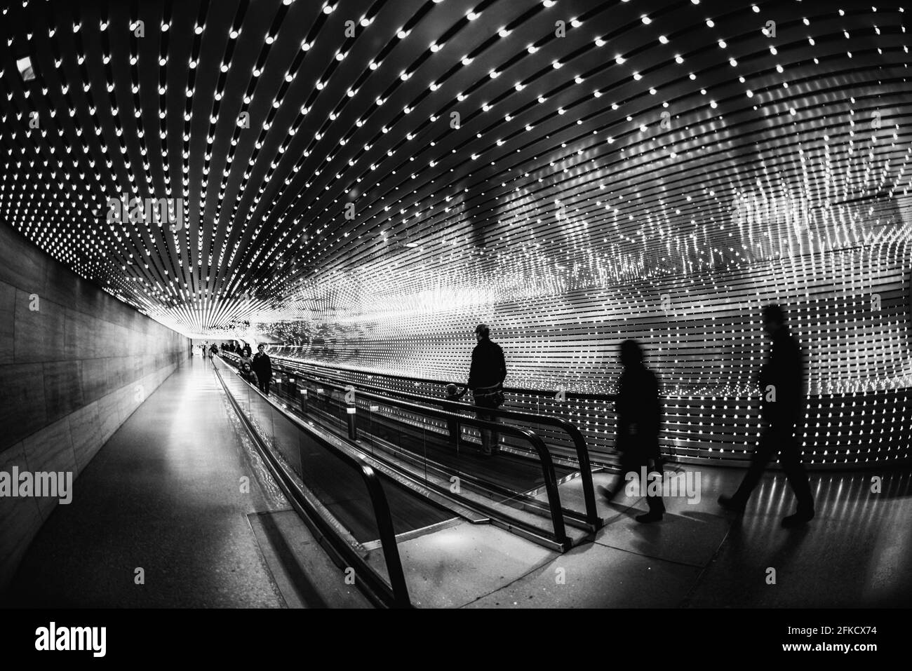 Light installation art installation art Black and White Stock Photos ...